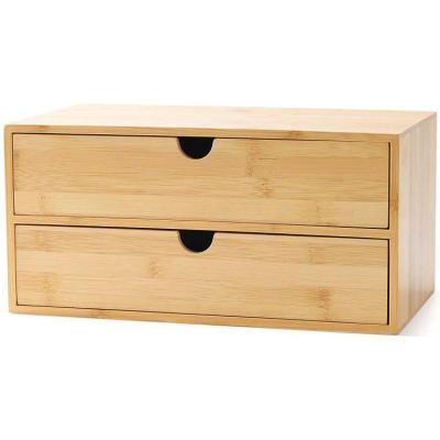 China Natural Organic Bamboo Cosmetic Storage Box 12.99x7.48x6.26 Inch Eco Friendly for sale
