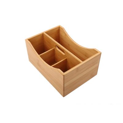 China Nature Bamboo Desk Organizer Utensil Holder For Kitchen for sale