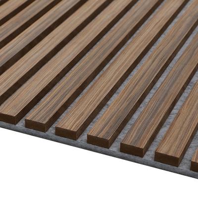 China 21mm Acoustic Sound Absorbing Panels Natural Wood Veneer MDF for Walls 600x2440mm for sale