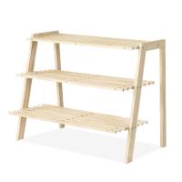 China 3 Tier Wooden Shoe Rack 66x45x63cm Solid MDF Storage Organizer for Entrance for sale