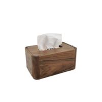 China Walnut Wood Tissue Box 17.5x11.5x8.5 cm Square Luxury Household Storage for sale