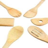 China 6 Piece Bamboo Kitchen Utensil Set Wood Spatula Spoon 30x6 cm Cooking for sale