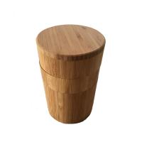 China Round 3 Tiered Natural Bamboo Storage Drying Boxes With Removeable Lids for sale