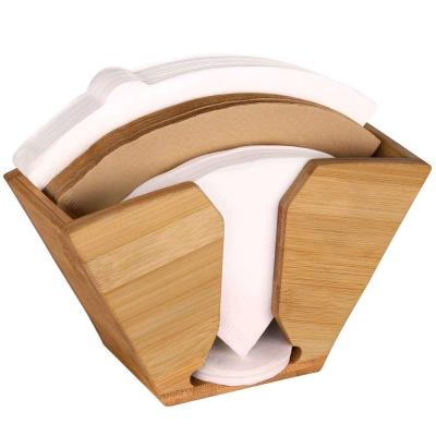 China Eco Friendly Bamboo Napkin Holder Hand Paper Towel Dispenser 19x7x11cm for sale