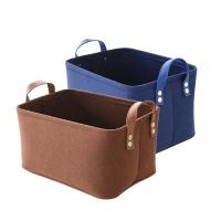 China Modern Rectangular Felt Storage Containers In Gray And Black Organize With Style for sale