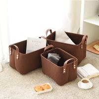 China Modern Rectangular Felt Storage Containers In Gray And Black Organize With Style for sale