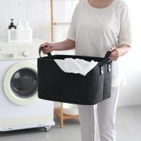 China Modern Rectangular Felt Storage Containers In Gray And Black Organize With Style for sale