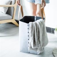 China Customized Color Modern Polyester Felt Storage Baskets For Clothes Organization for sale