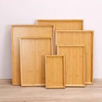 China Eco Friendly Bamboo Kitchen Towel Holder Custom Logo Wood Tray Set 2 Sizes for sale