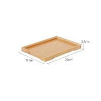 China Eco Friendly Bamboo Kitchen Towel Holder Custom Logo Wood Tray Set 2 Sizes for sale