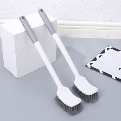 China Long Handle Kitchen Scrubber with Ergonomic Rubber Grip for sale