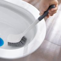 China Long Handle Kitchen Scrubber with Ergonomic Rubber Grip for sale