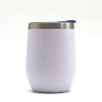 China Egg Shaped Tumbler Cup 12oz Double Wall Insulated Stainless Steel with Lid for sale