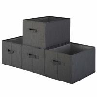 China Fabric Storage Boxes with Lids 40L Foldable Closet Organizer Bins for Home for sale