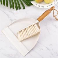 China Natural Bamboo Handle Broom and Dustpan Set 2-Piece Eco Friendly Cleaning Kit for sale