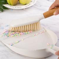 China Natural Bamboo Handle Broom and Dustpan Set 2-Piece Eco Friendly Cleaning Kit for sale