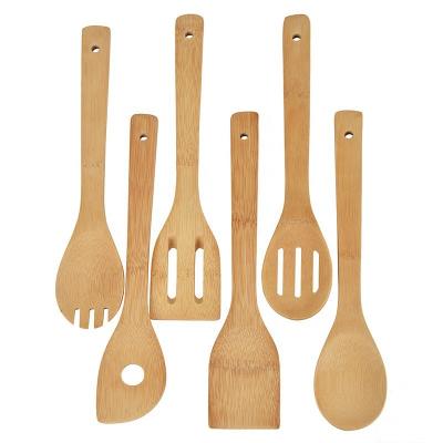China 30x6cm Natural Bamboo Kitchen Utensil Set Hygienic Eco Friendly Cooking Tools for sale