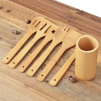 China 30x6cm Natural Bamboo Kitchen Utensil Set Hygienic Eco Friendly Cooking Tools for sale