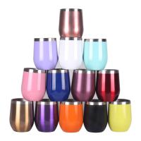 China Egg Shape 304 Stainless Steel Thermos Cup Tumbler 12oz Double Wall Vacuum Insulated for sale
