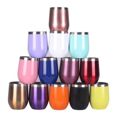 China Egg Shape 304 Stainless Steel Thermos Cup Tumbler 12oz Double Wall Vacuum Insulated for sale