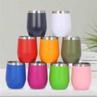 China Egg Shape 304 Stainless Steel Thermos Cup Tumbler 12oz Double Wall Vacuum Insulated for sale