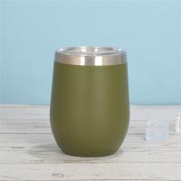 China Egg Shape 304 Stainless Steel Thermos Cup Tumbler 12oz Double Wall Vacuum Insulated for sale