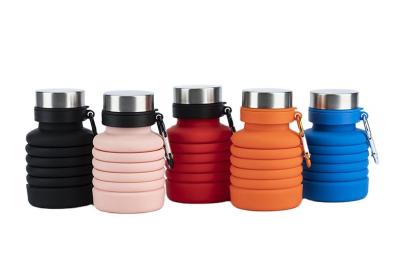 China 50-500ML Travel Silicone Drinking Glass Folding Cup Shatter Resistant for sale