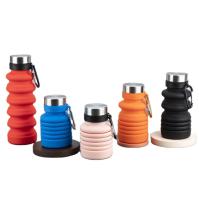 China 50-500ML Travel Silicone Drinking Glass Folding Cup Shatter Resistant for sale