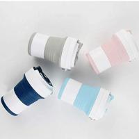 China 550ml Collapsible Silicone Travel Mug BPA Free Foldable Coffee Cup Leakproof Portable for sale