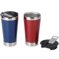 China Double Wall 0.4mm Stainless Steel Thermos Beer Mug 600ml Insulated Cup for sale