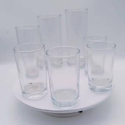 China 160ml 300ml Juice Drinking Water Glasses 53mm 59mm Bottom Diameter Wine Glass Cup for sale