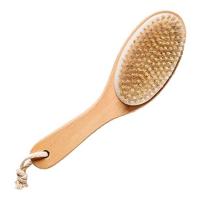 China Bamboo Bristle Body Wash Tool 25cm Boar Bristle Brush for sale