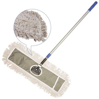 China Shopping Mall Floor Cleaning Tool 24 Inch Flat Dust Cotton Dry Mop with Microfiber for sale