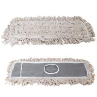 China Shopping Mall Floor Cleaning Tool 24 Inch Flat Dust Cotton Dry Mop with Microfiber for sale