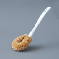 China Long Handle Brown PP Utensil Cleaner Brush Pot Washing 25x6x3cm Kitchen Scrub for sale