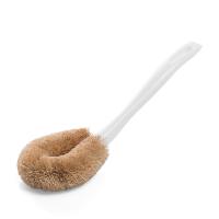 China Long Handle Brown PP Utensil Cleaner Brush Pot Washing 25x6x3cm Kitchen Scrub for sale