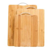 China Antibacterial Bamboo Butcher Block Cutting Board with Handle 30x20x2cm 650g for sale