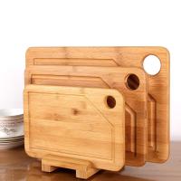 China 3 Piece Bamboo Butcher Block Chopping Board Set 28x2cm 33x22cm 22x15cm for sale