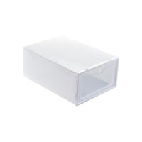 China Dustproof Polypropylene Shoe Stackable Plastic Storage Boxes 18L for sale
