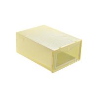 China Dustproof Polypropylene Shoe Stackable Plastic Storage Boxes 18L for sale