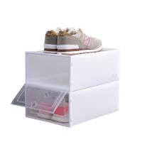China Dustproof Polypropylene Shoe Stackable Plastic Storage Boxes 18L for sale