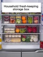 China PET Freezer Food Storage Stackable Plastic Storage Box 30*30*14cm for sale