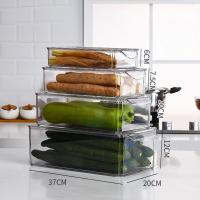 China PET Freezer Food Storage Stackable Plastic Storage Box 30*30*14cm for sale