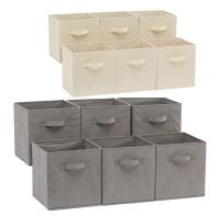 China Foldable Breathable Fabric Non Woven Storage Cube Open Top 27*27*28cm for sale