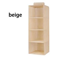 China Non Woven Hanging Closet Shelf Organizer 6 Compartments 27x27x80cm for sale