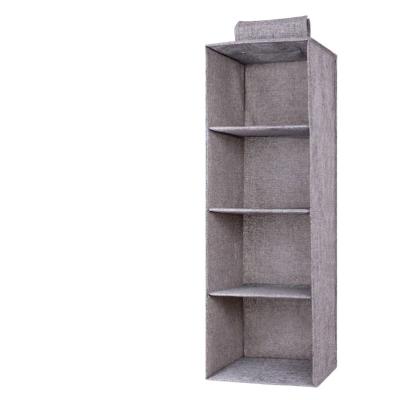 China Non Woven Hanging Closet Shelf Organizer 6 Compartments 27x27x80cm for sale