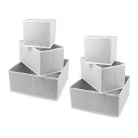 China ODM Non Woven Storage Box 28x28x13cm Six Piece Underwear Organizer for sale