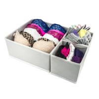 China ODM Non Woven Storage Box 28x28x13cm Six Piece Underwear Organizer for sale