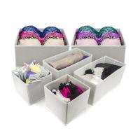 China ODM Non Woven Storage Box 28x28x13cm Six Piece Underwear Organizer for sale