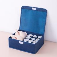 China Washable Bra Foldable Linen Storage Boxes Cubes With Lids 200g for sale